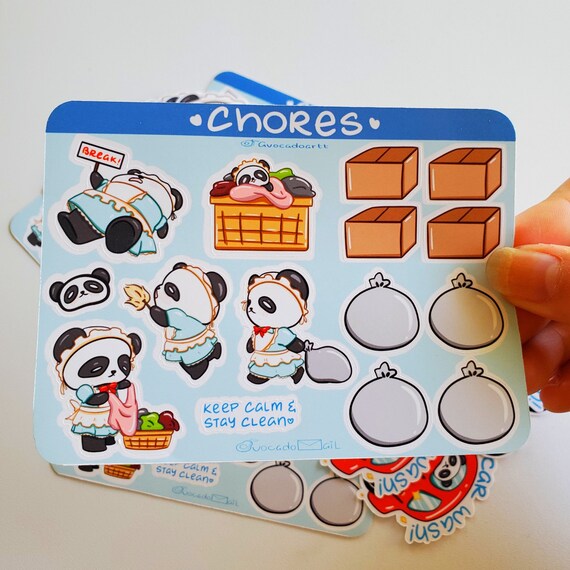 Planner Stickers boochi Chores Set - Etsy UK