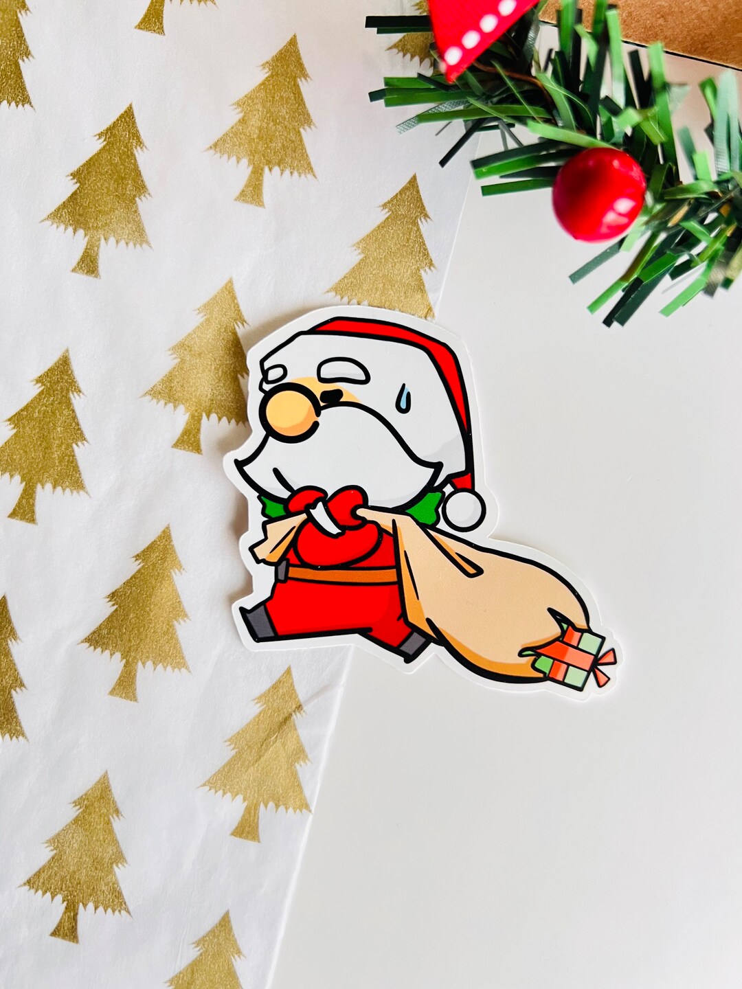 Christmas Sticker, Santa's Presents, Santa, Christmas Presents, Die-cut ...