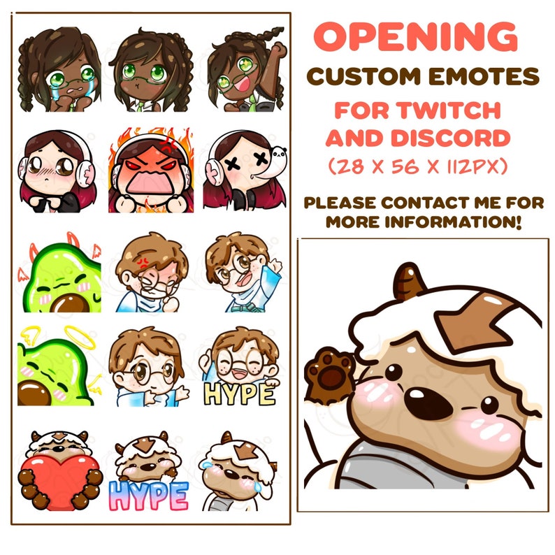 Custom Emotes Emojis Stickers Pack For Twitch Discord And Etsy Uk