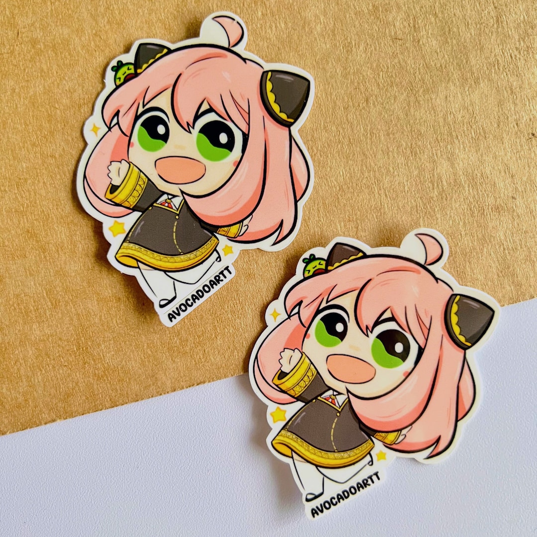 Anya Anime Sticker: Spy X Family, Kawaii Waterproof Decal - Etsy