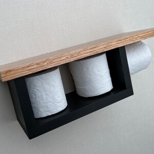 Rustic Wood Toilet Roll Paper Holder - Etsy