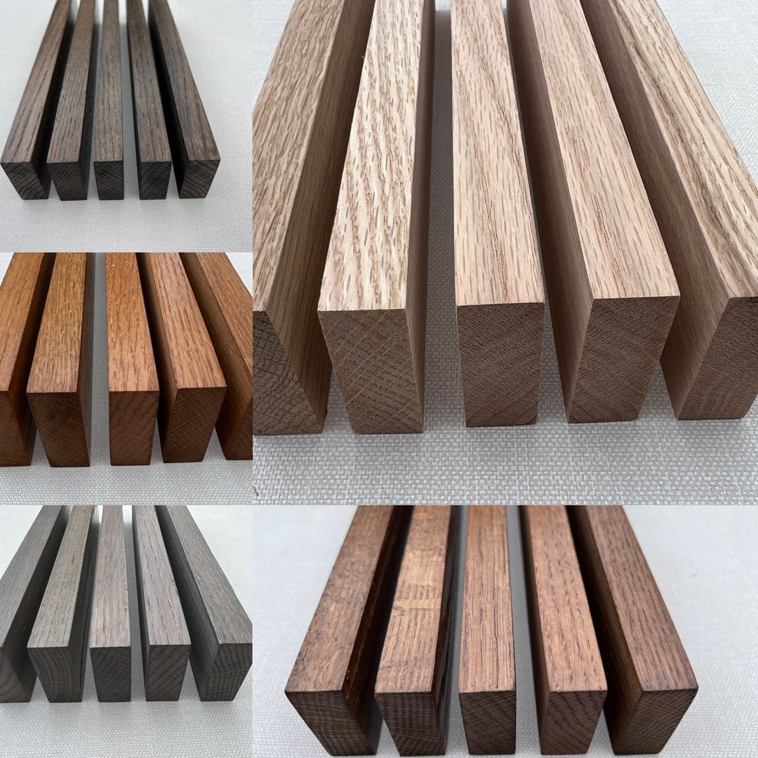 Solid Oak Slats Wall Decoration Slatted Fence Panel Oak Cladding Choice ...