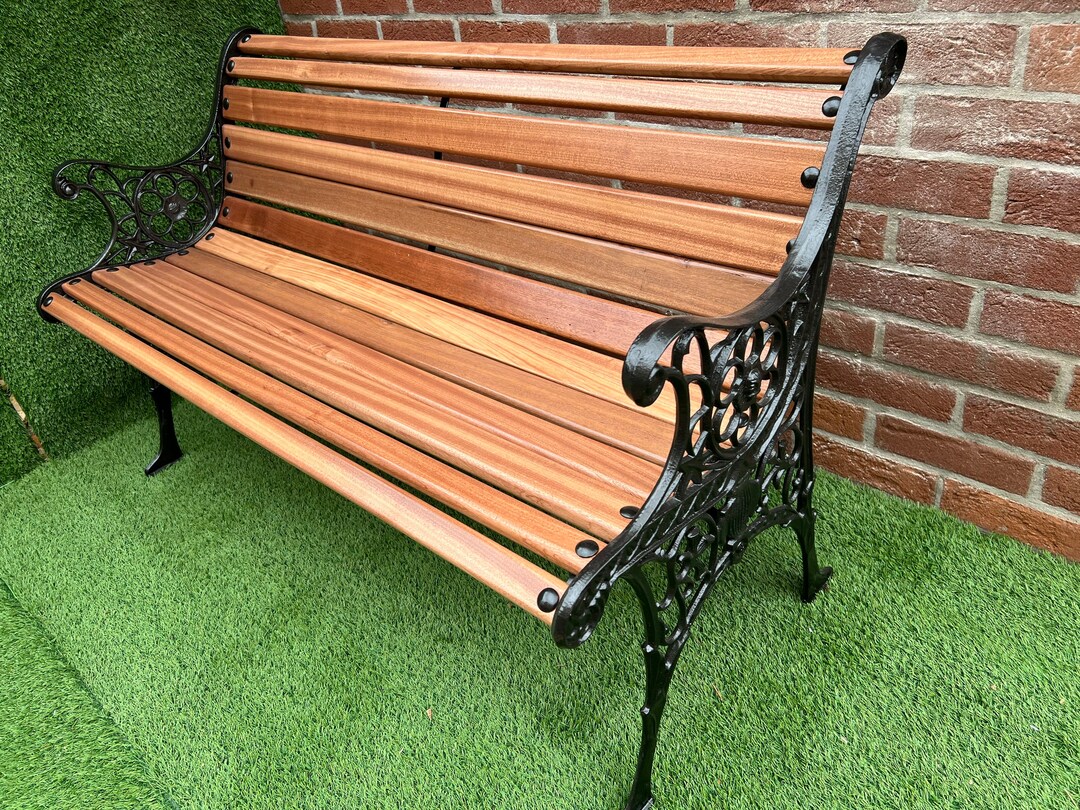 Cast Iron Garden Rustic Bench - Etsy UK
