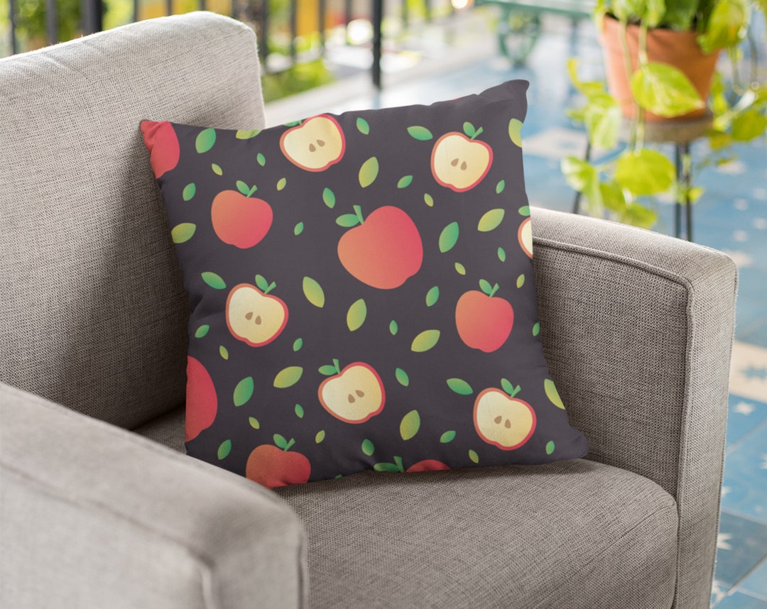 Apple Pillow Sliced Apple Pillow Apple Throw Pillow Fruit Pillow - Etsy