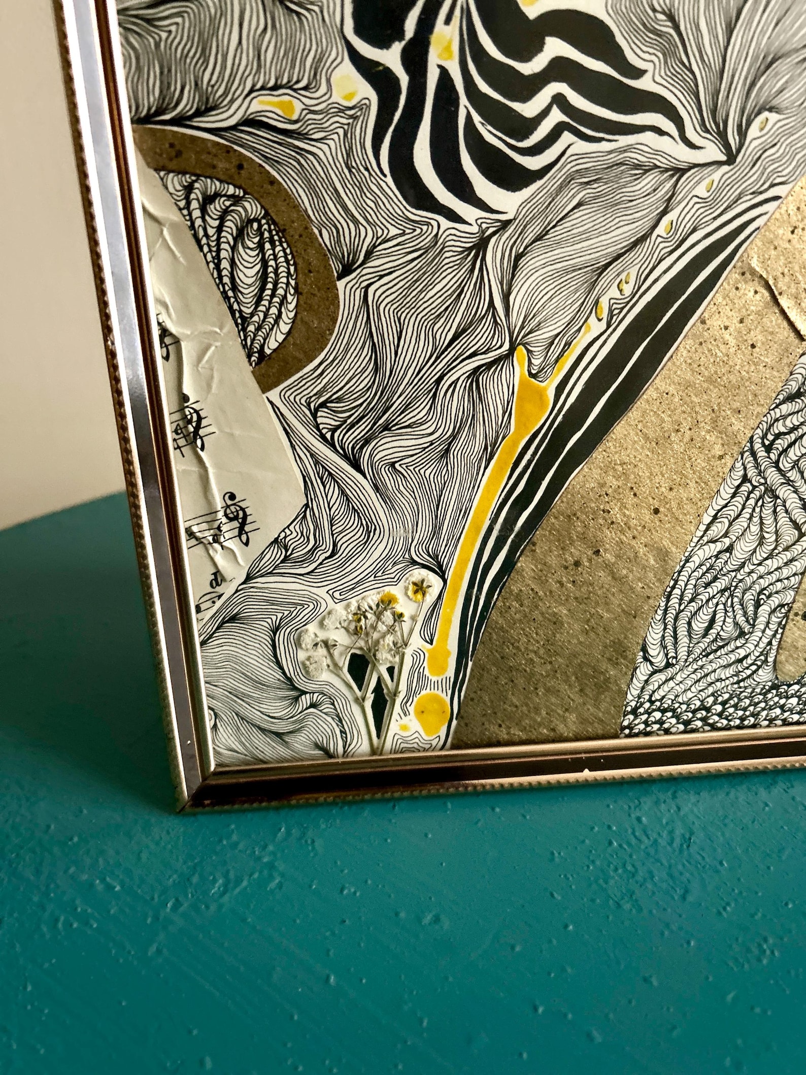 Road | Mixed Media Abstract Line Art Collage (print Available) - Etsy