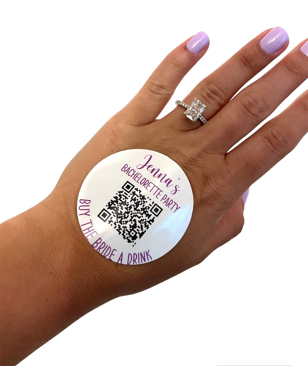 Buy the Bride a Drink Stickers | Personalized Venmo Cashapp Paypal QR ...