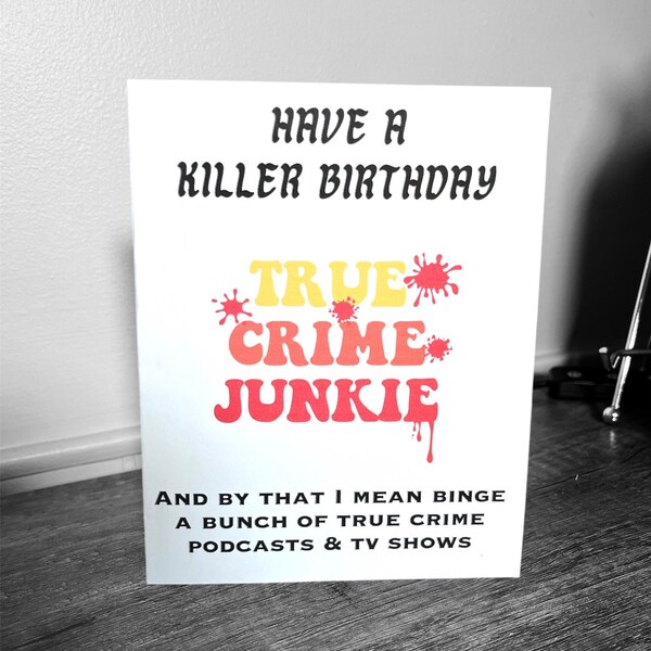 True Crime Birthday Card - Etsy