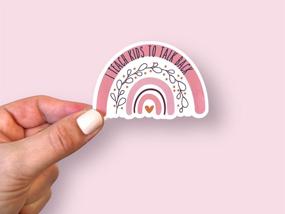 Waterproof Sticker I Teach Kids to Talk Back, Speech Pathologist ...