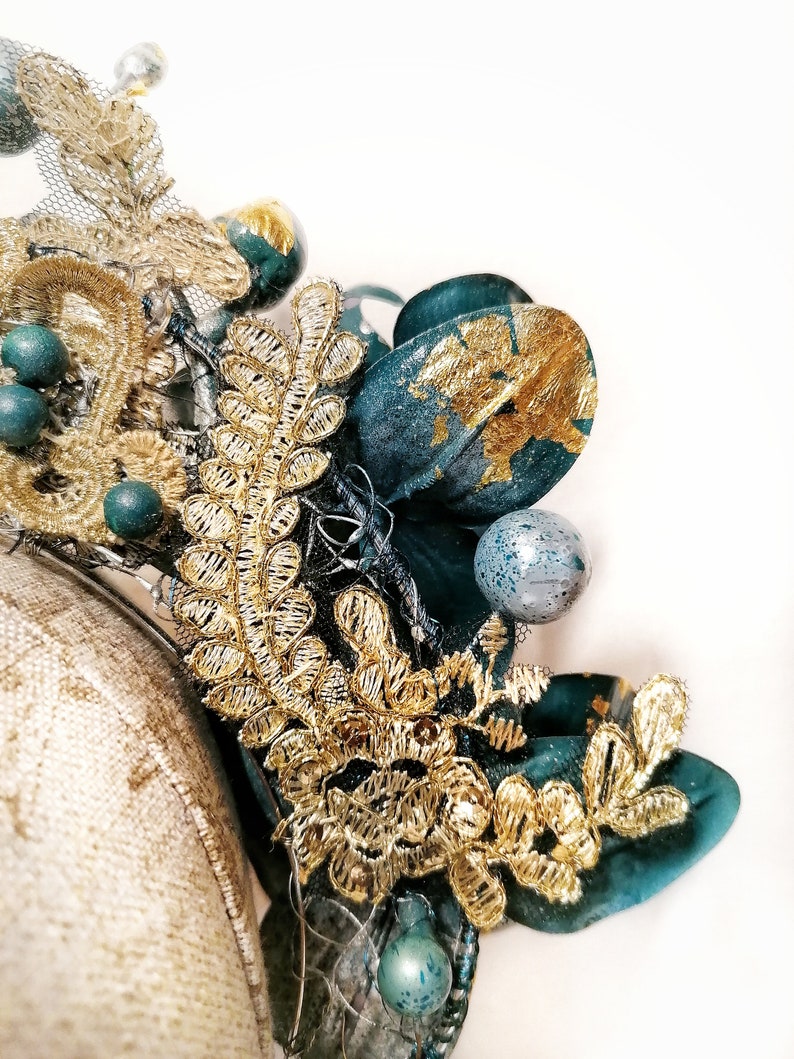 Petit Trianon Headpiece Turquoise-gold Tiara Rococo Wedding | Etsy