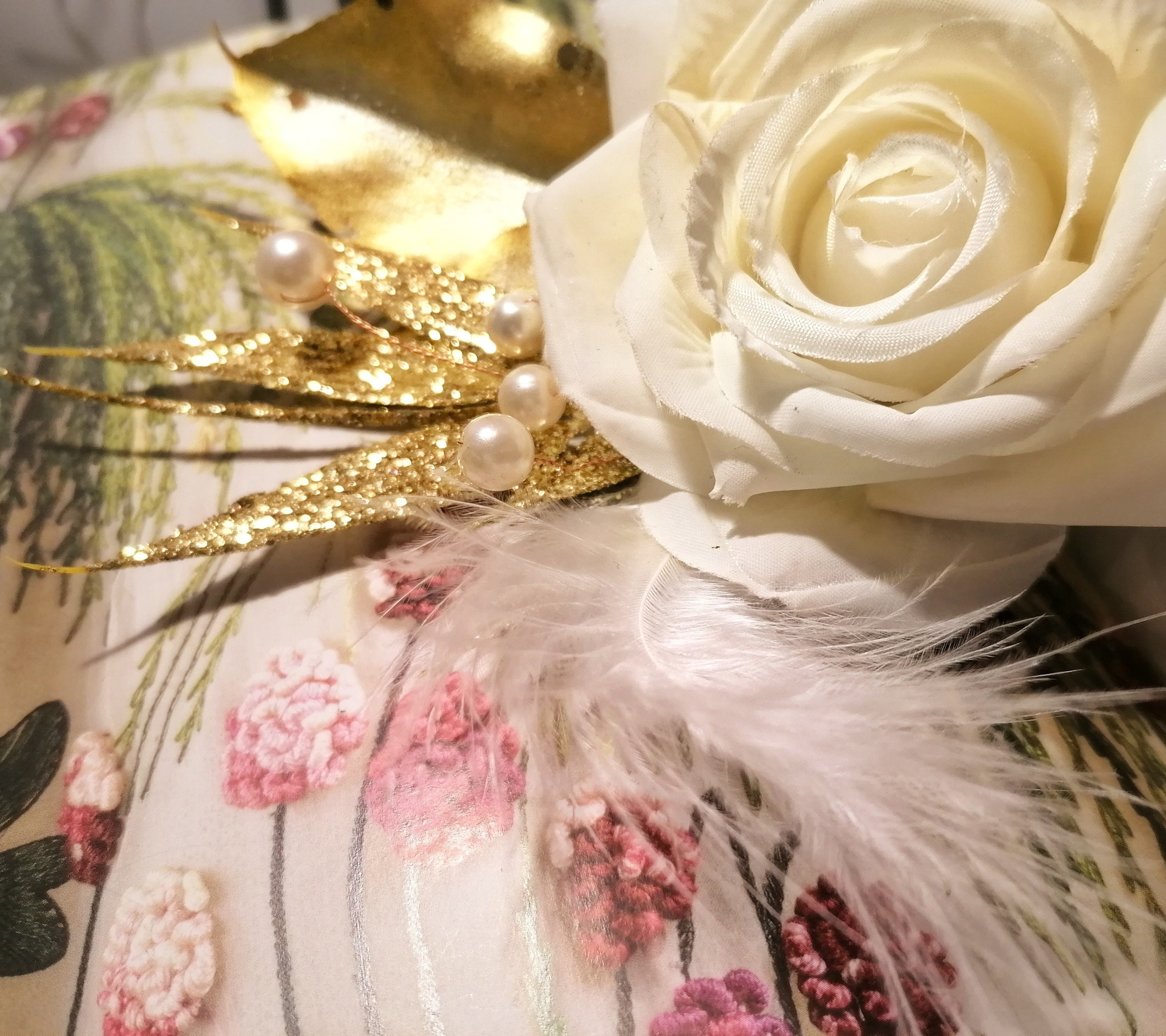 Marie White Gold Rose Brooch Marie Antoinette Wedding - Etsy