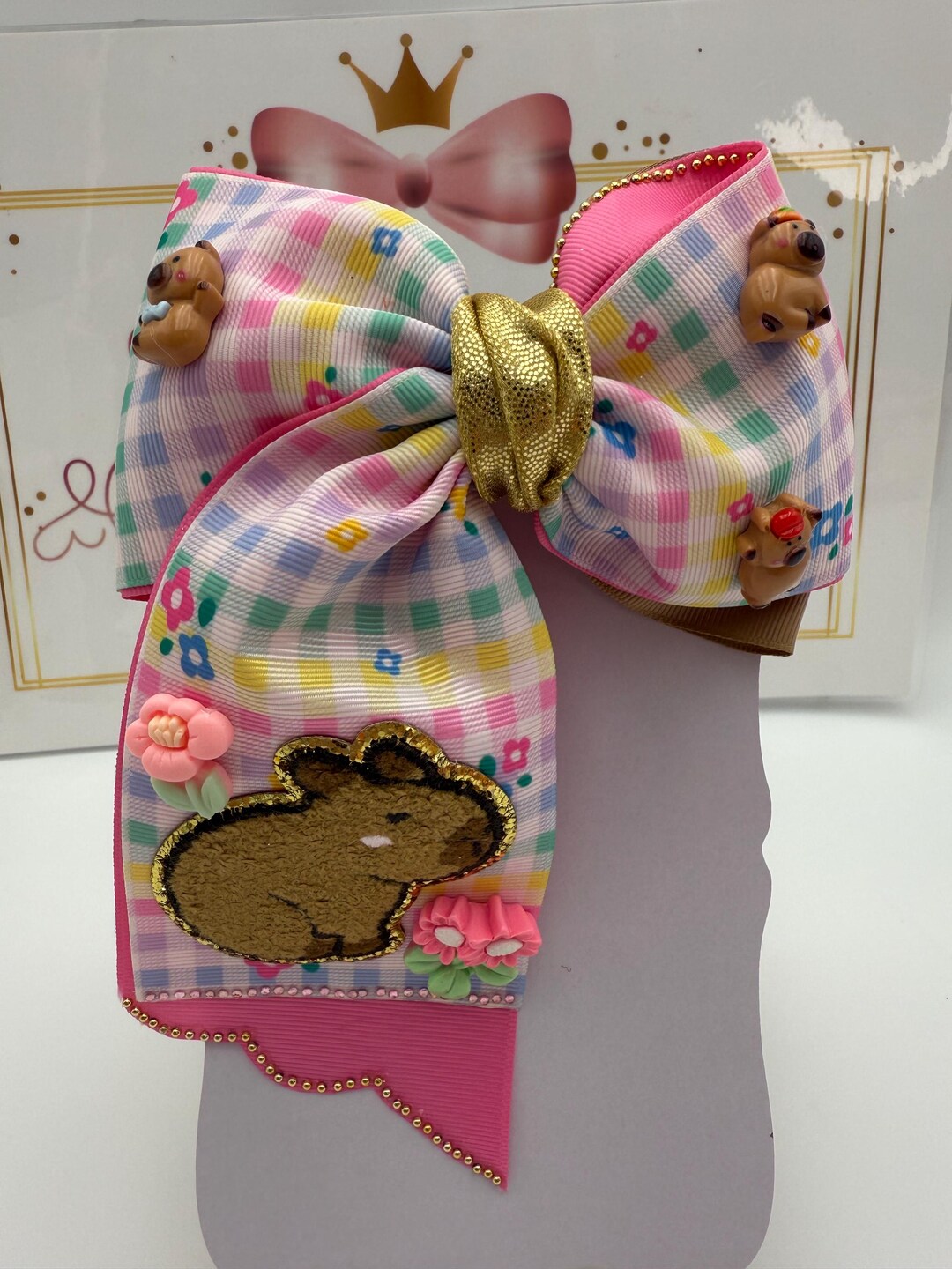 Cute Capybara Bow for Girl. - Etsy