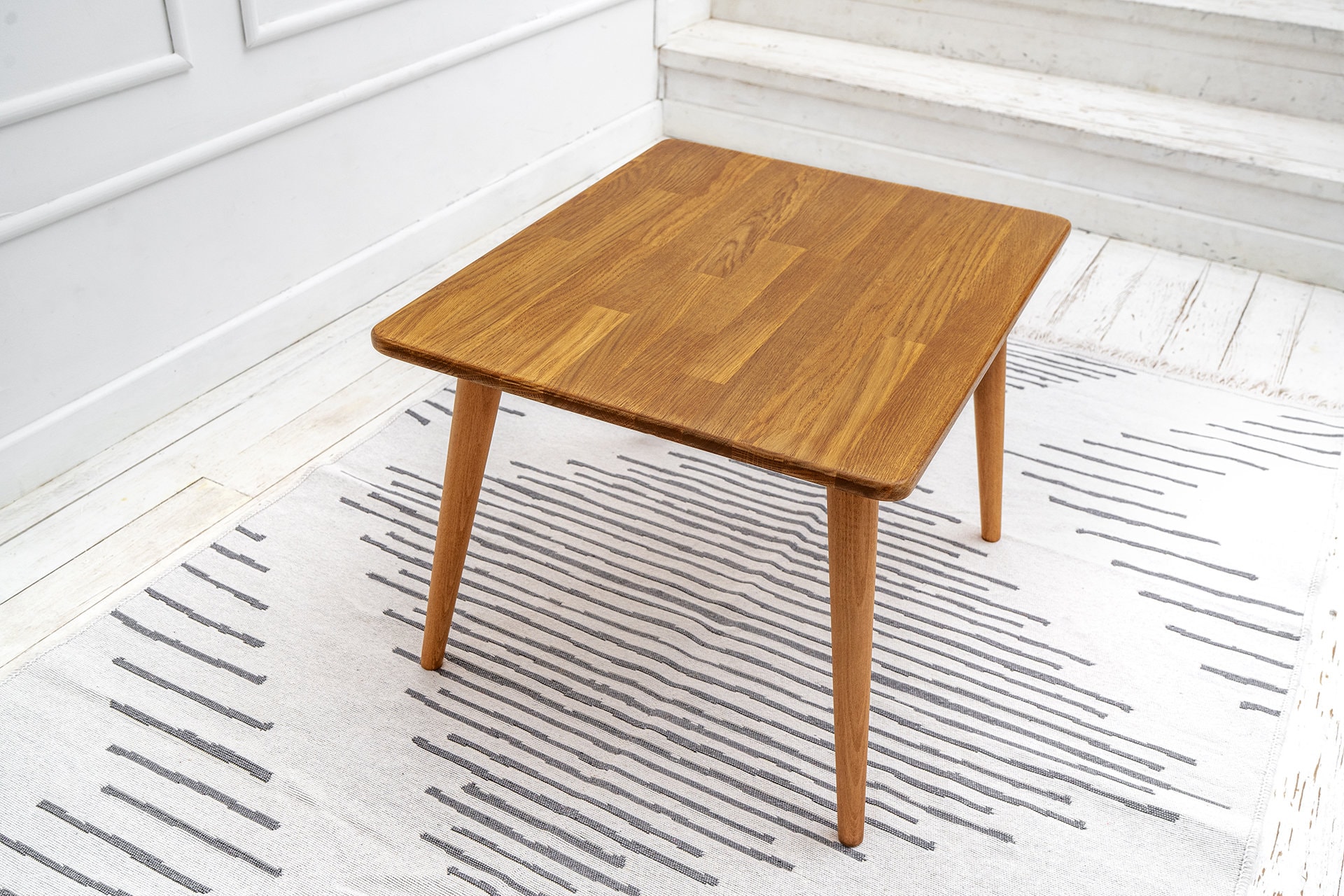 Small Oak Wood Low Coffee Table, Rectangle Coffee Table Livingroom ...