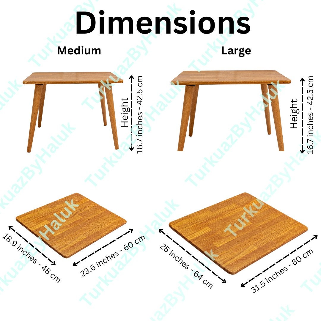 Small Oak Wood Low Coffee Table, Rectangle Coffee Table Livingroom ...