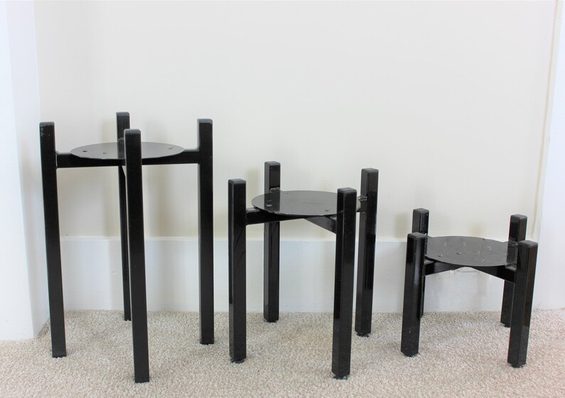 Modern Metal Plant Stand-black| Indoor/outdoor Plant Stand| Black ...