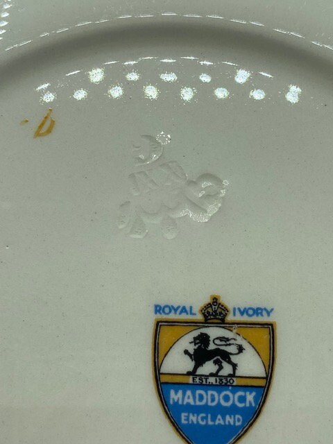 Vintage Royal Ivory Maddock England SUNBURST Plate - Etsy