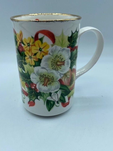 Vintage St George Fine Bone China Made in England Christmas Mug - Etsy