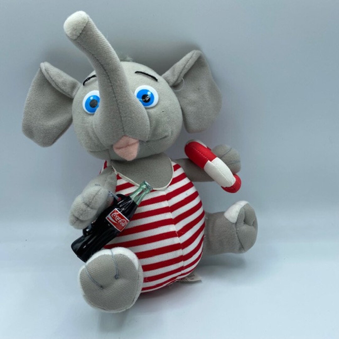 Collection Coca Cola Brand Plush - Elephant in Red and White Bathing ...