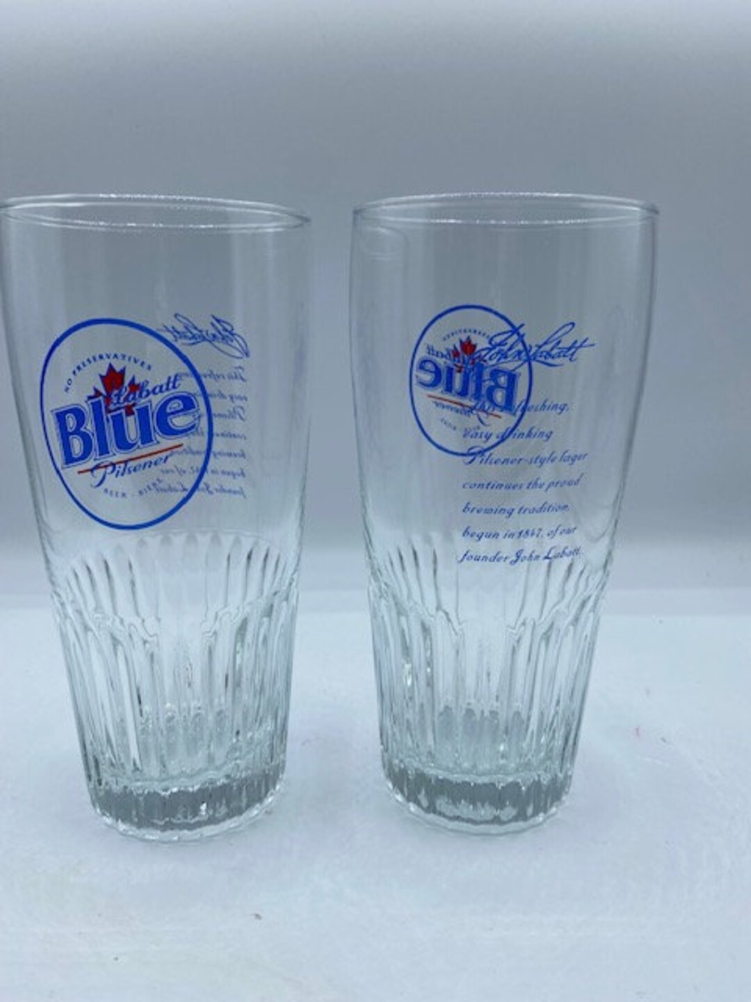 Vintage Labatt Blue Pilsner Two Glasses John Labatt, Collectible - Etsy