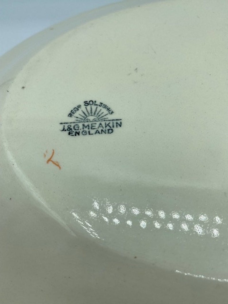 Vintage J&G MEAKIN ENGLAND Serving Plate Reg Sol 391413 - Etsy
