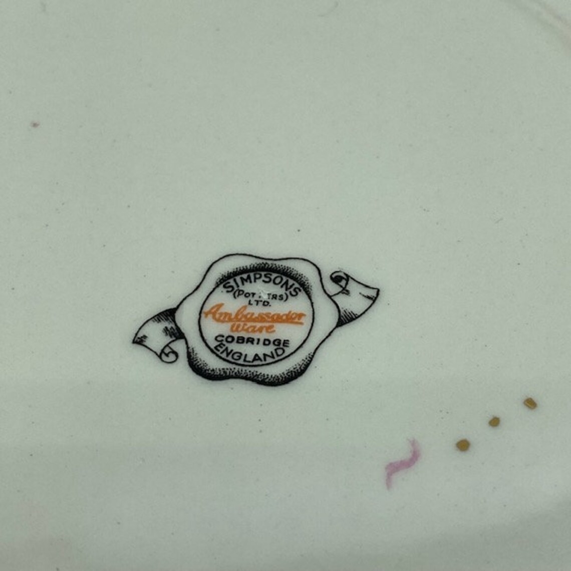 Vintage Plate - Simpsons Potters Ltd. - Ambassador Ware - Cobridge ...