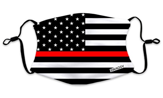 Thin Red Line Face Mask - Etsy