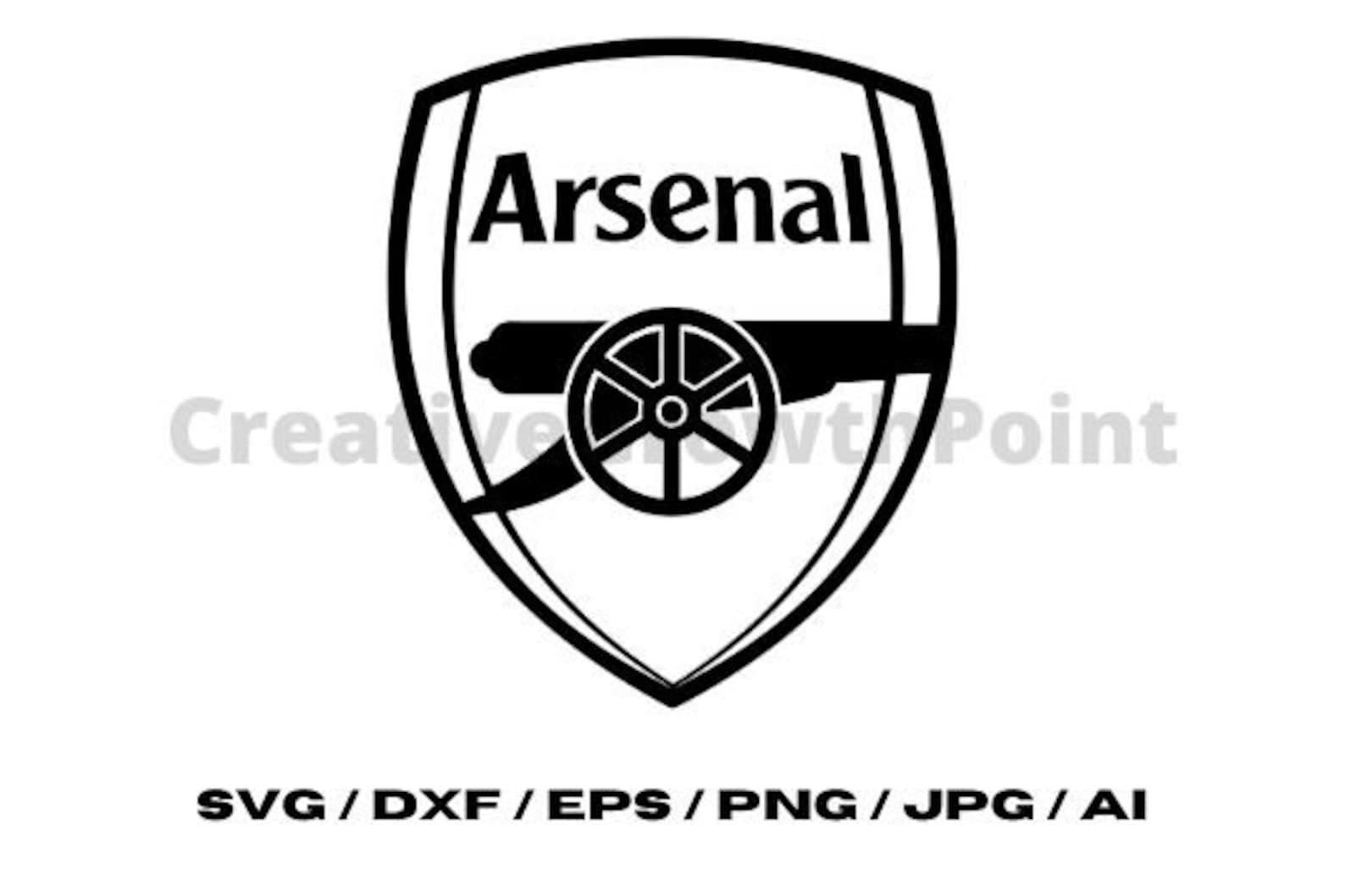 Arsenal Logo Silhouette svg png jpg dxf ai eps / | Etsy