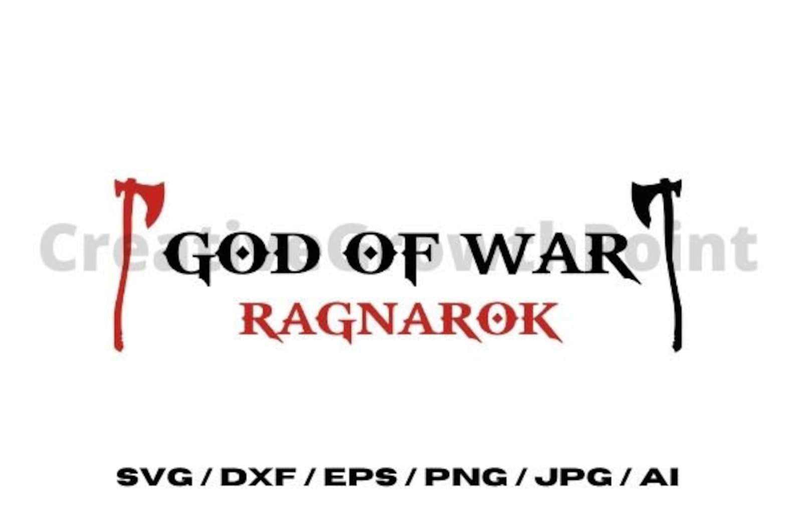 God Of War Ragnarok Logo svg png jpg dxf ai eps / | Etsy