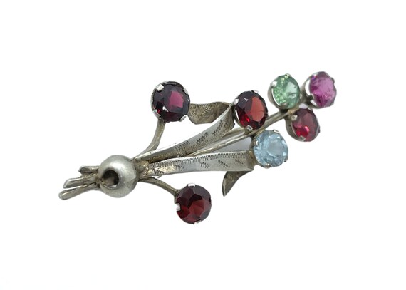 Antique Victorian Era Sterling Silver Multi-Colour Sp… - Gem
