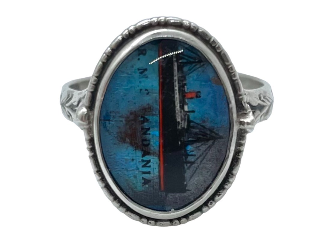 Antique Art Deco Sterling Silver Morpho Butterfly Wing R.M.S Andania ...