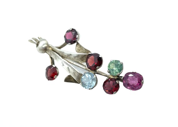 Antique Victorian Era Sterling Silver Multi-Colour Sp… - Gem
