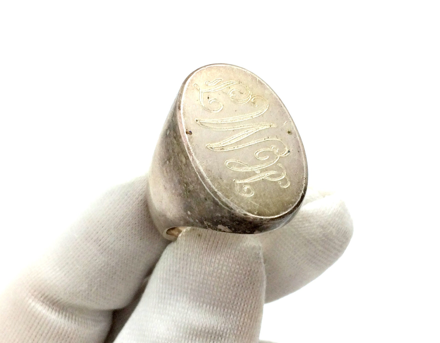 Antique Victorian Sterling Silver Engraved Monogram H. M. F | Etsy