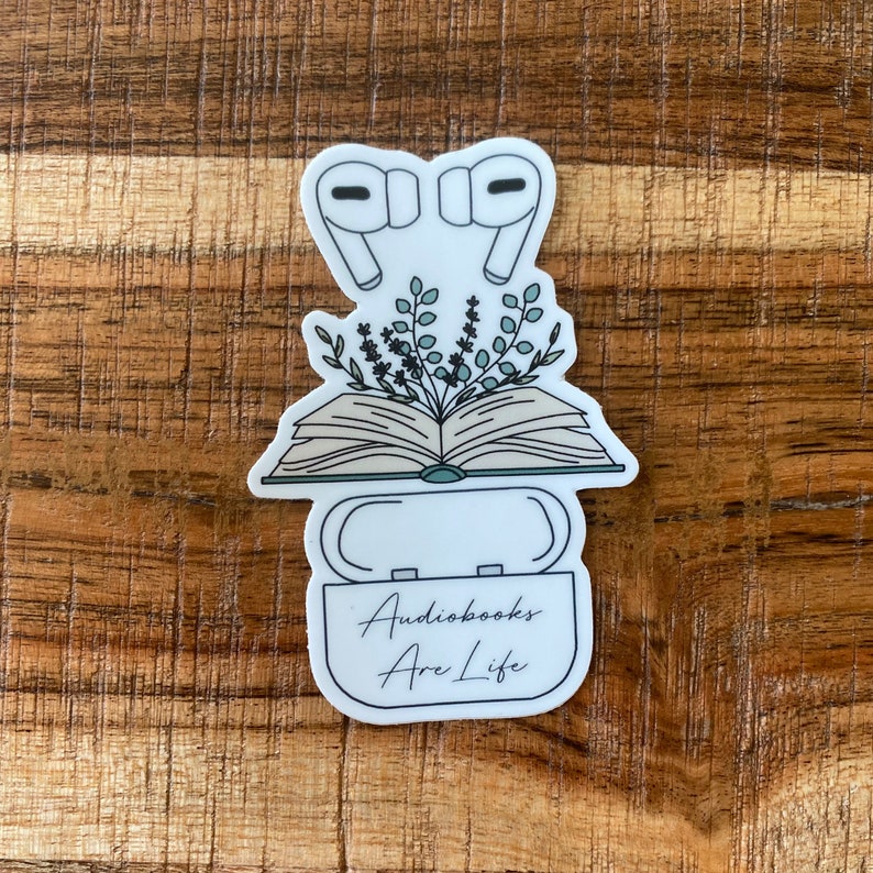 Audiobooks Airpods Sticker 3 Laptop Sticker - Etsy