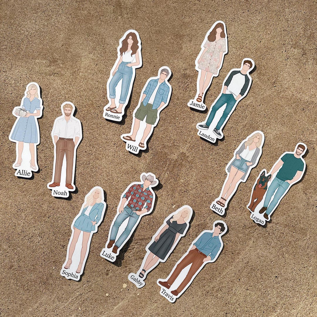 Nicholas Sparks Novel Inspired Character Bookmarks | the Notebook | the ...