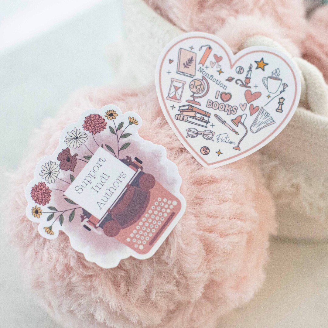 Indie Author Sticker I Heart Reading Sticker Dye Cut - Etsy