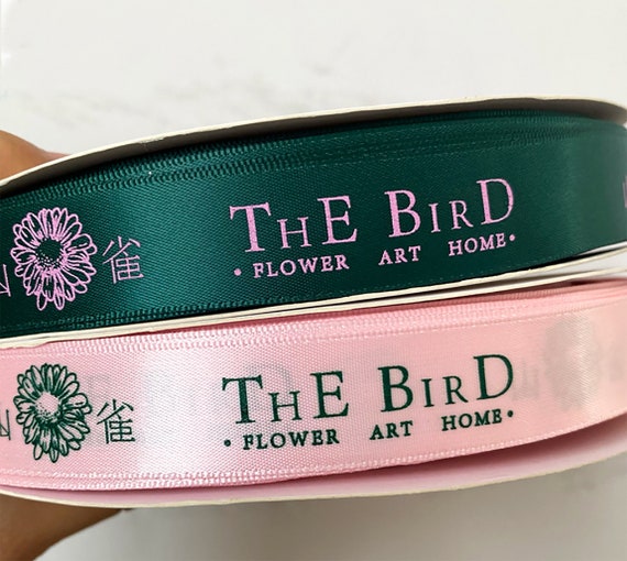 Custom Satin Ribbon 100 Yards Spool Logo Printed - Etsy