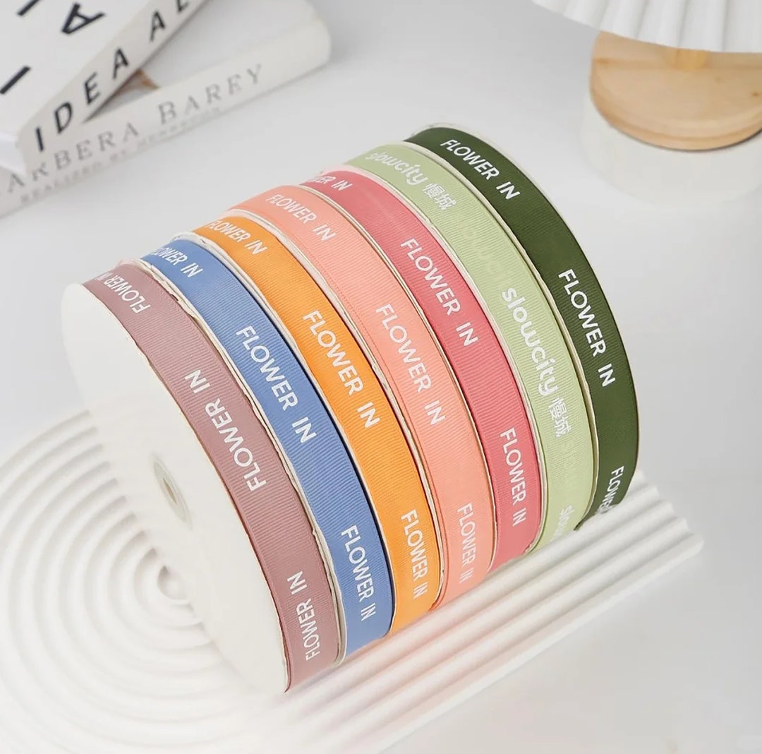 1/2 Inch Custom Grosgrain Ribbon 100 Yards Spool Logo Printed - Etsy