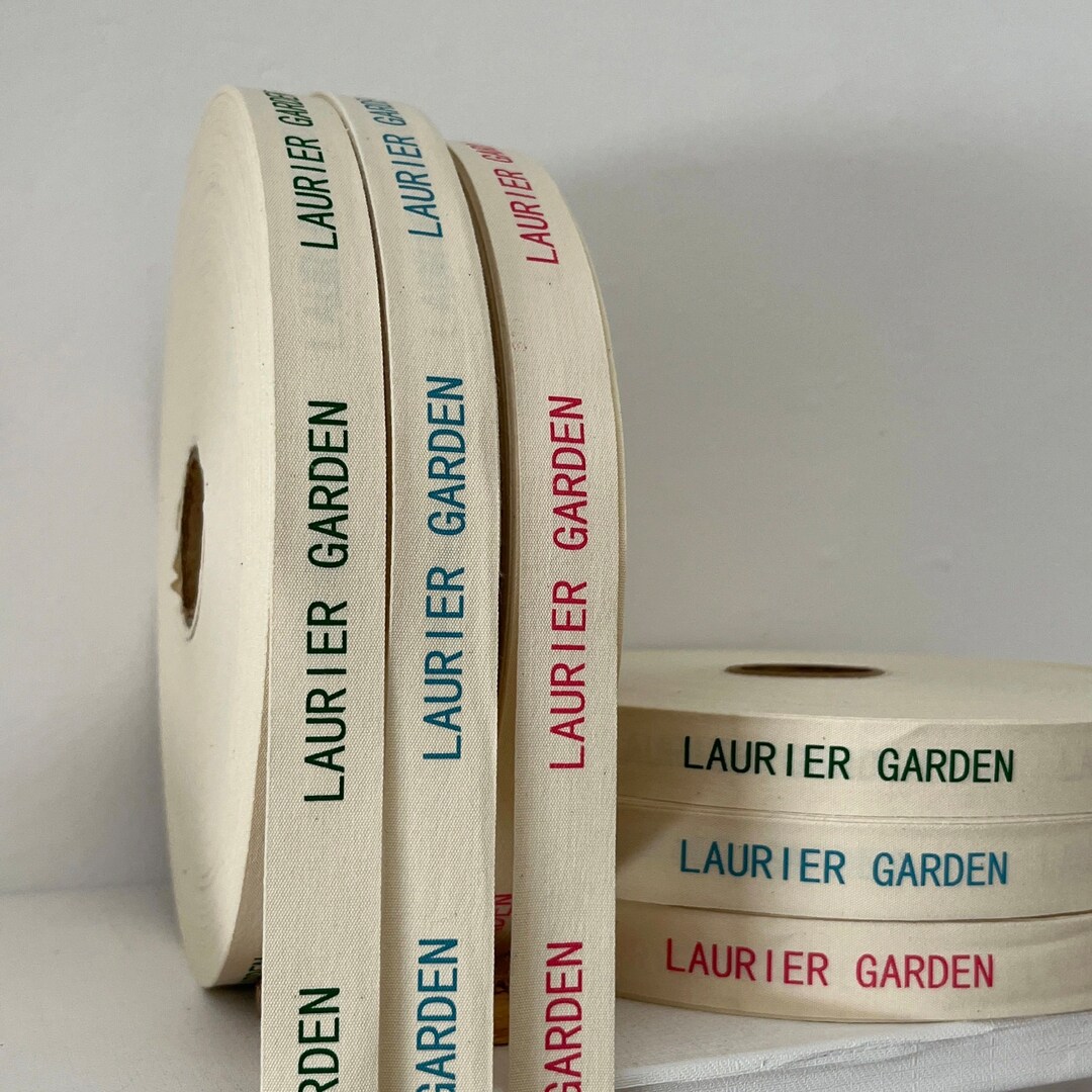 Custom Cotton Ribbon Tape 100 Yards Clothing Label With Logo - Etsy