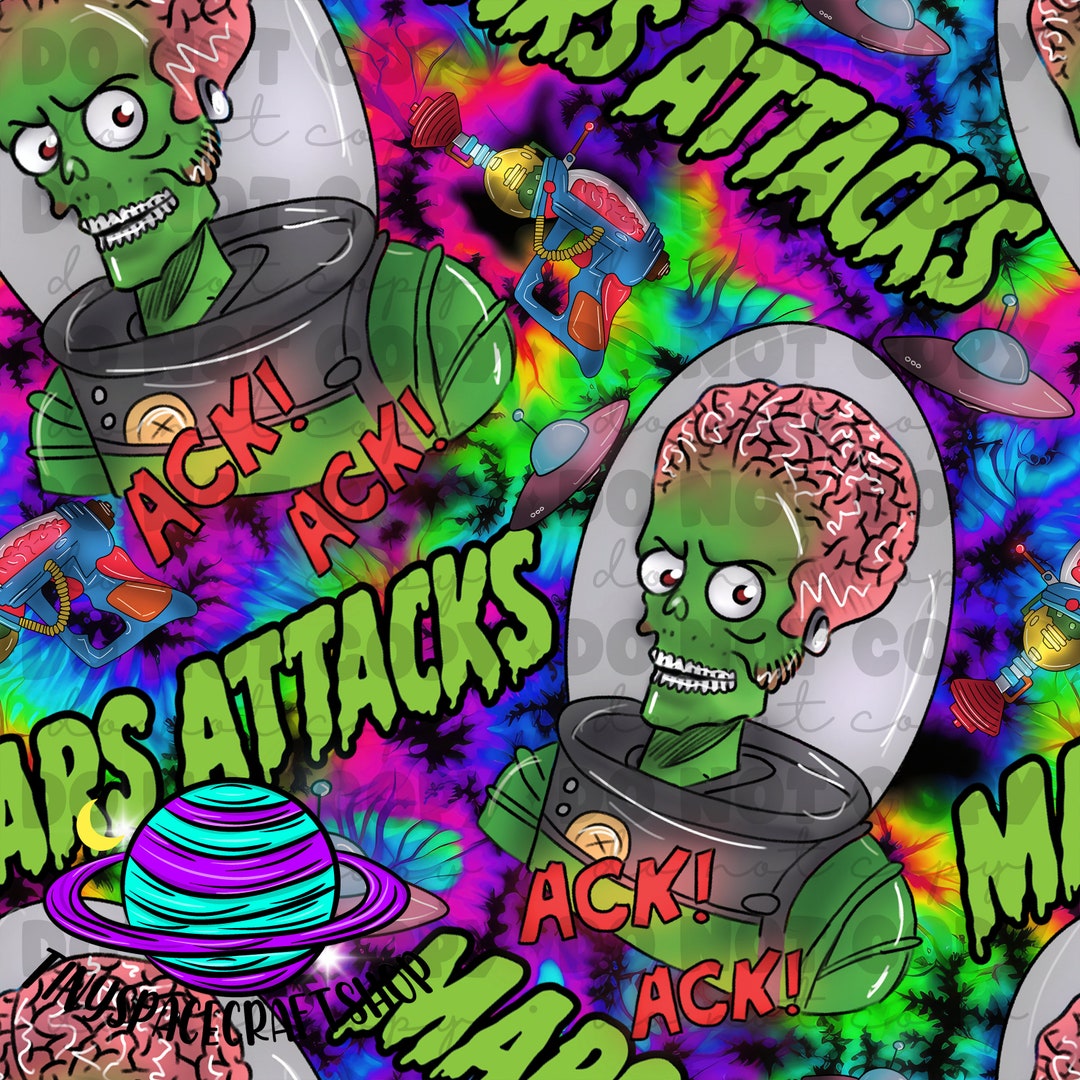 Neon Mars Hand Drawn SEAMLESS Pattern - Etsy