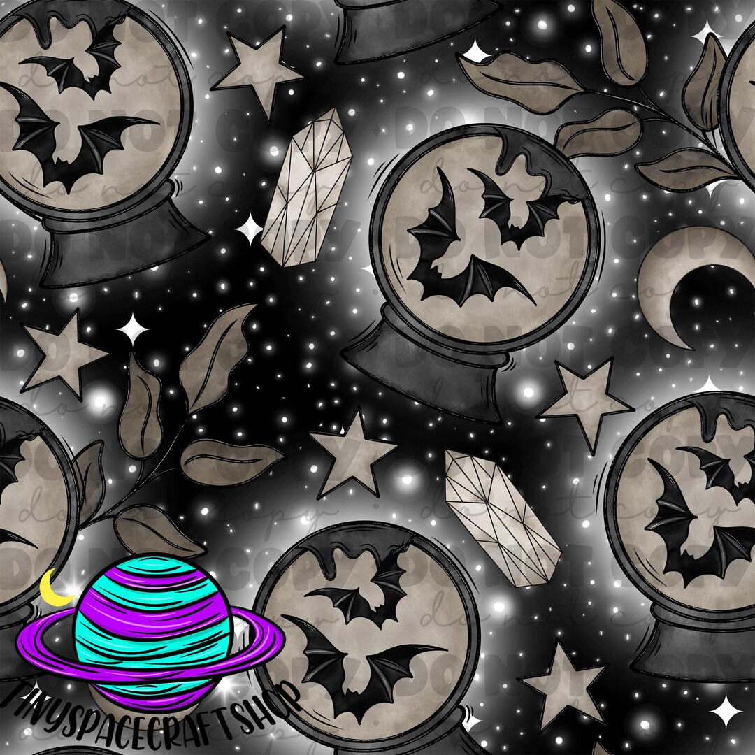 Bat Crystal Ball SEAMLESS Png - Etsy