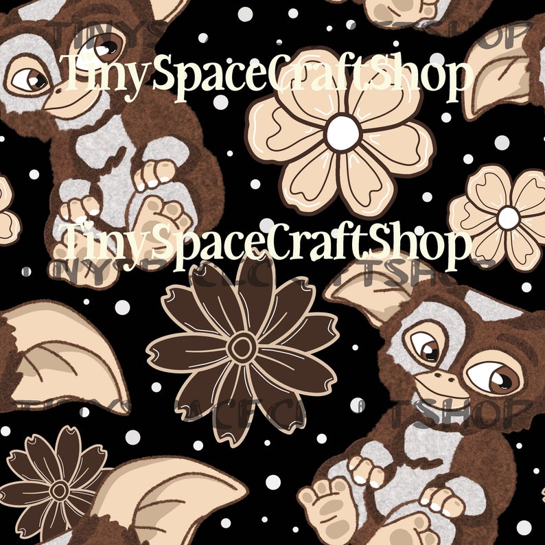 Gizmo Seamless PNG Hand Drawn - Etsy