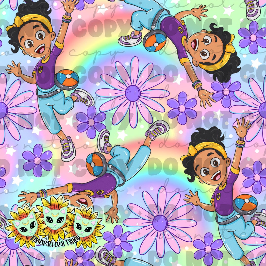 Girly Cartoon Seamless Repeating Pattern - Etsy