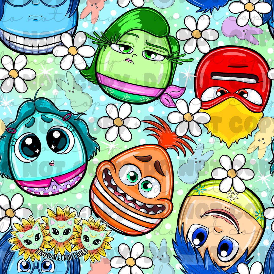 Emotion Easter Eggs SEAMLESS Png - Etsy