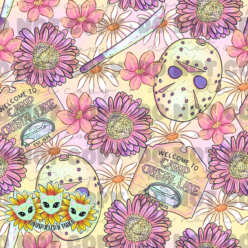 Floral Friday Seamless Repeating Pattern - Etsy