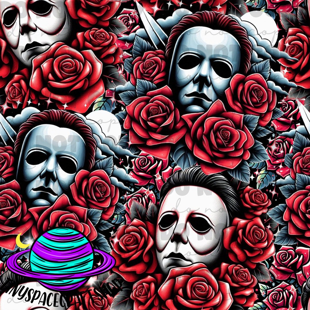 Halloween Michael Roses SEAMLESS Png - Etsy