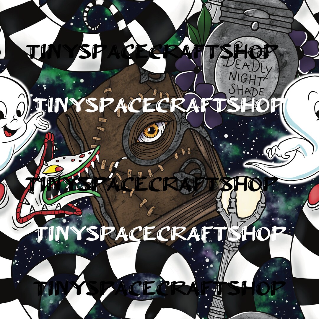 Halloween Mash up Hand Drawn SEAMLESS PNG - Etsy