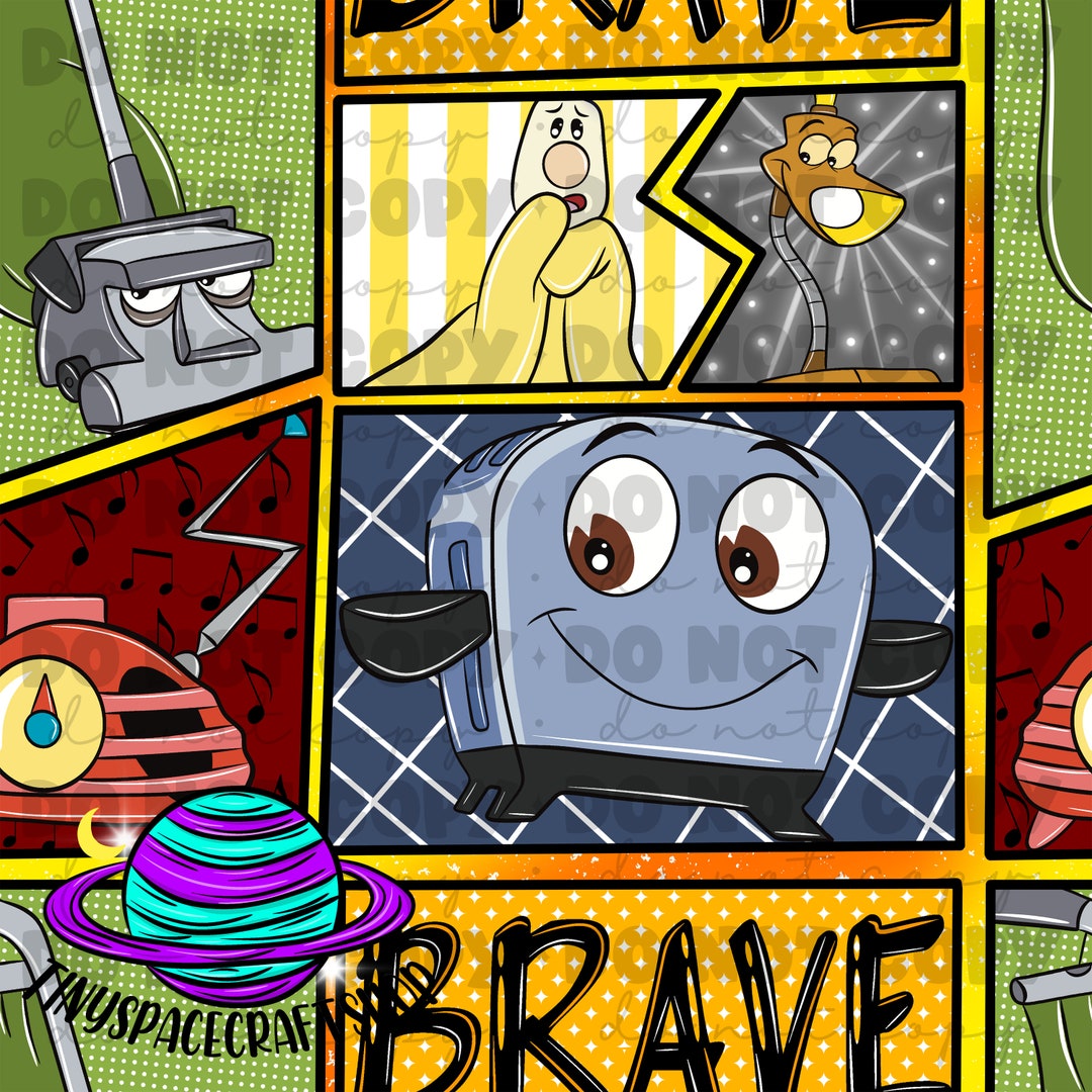 Brave Toaster SEAMLESS PNG - Etsy