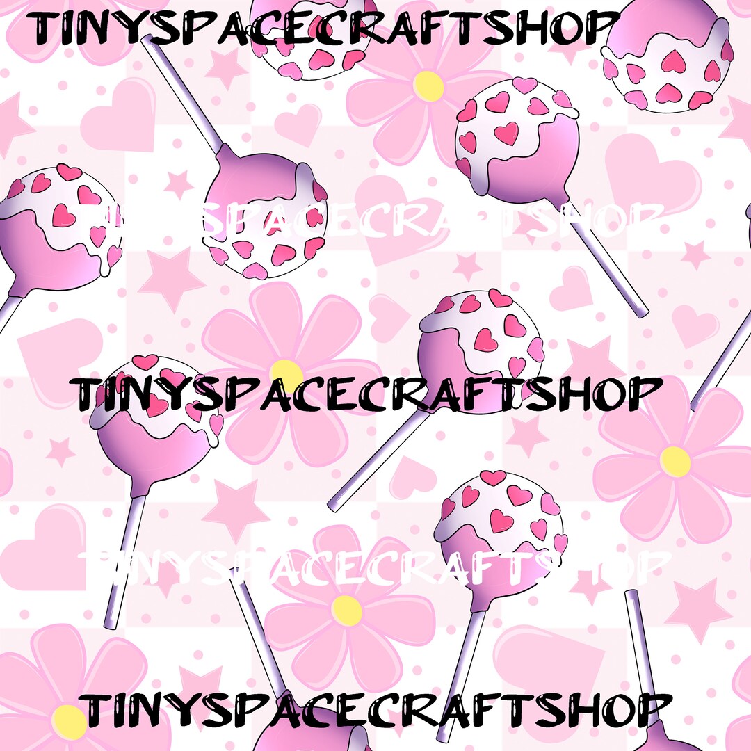 Valentine Cake Pop Hand Drawn SEAMLESS PNG - Etsy