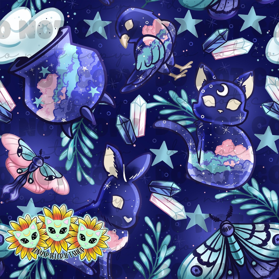 Mystical Repeating Tiled Seamless Pattern - Etsy