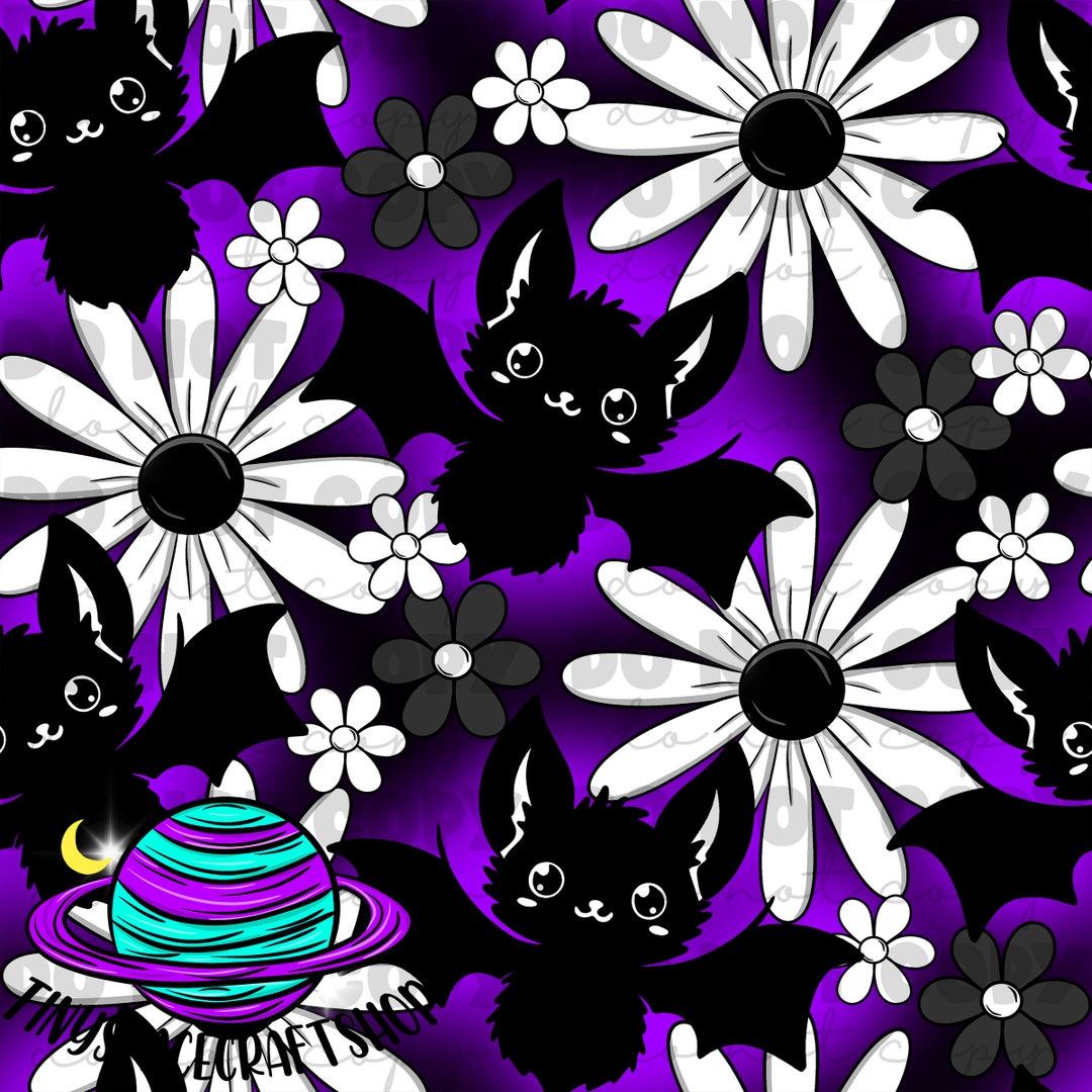 Floral Bats SEAMLESS Png - Etsy