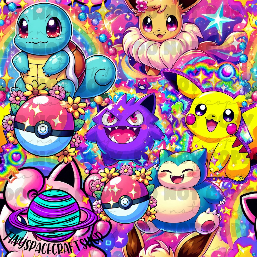 Colorful Characters SEAMLESS Png - Etsy